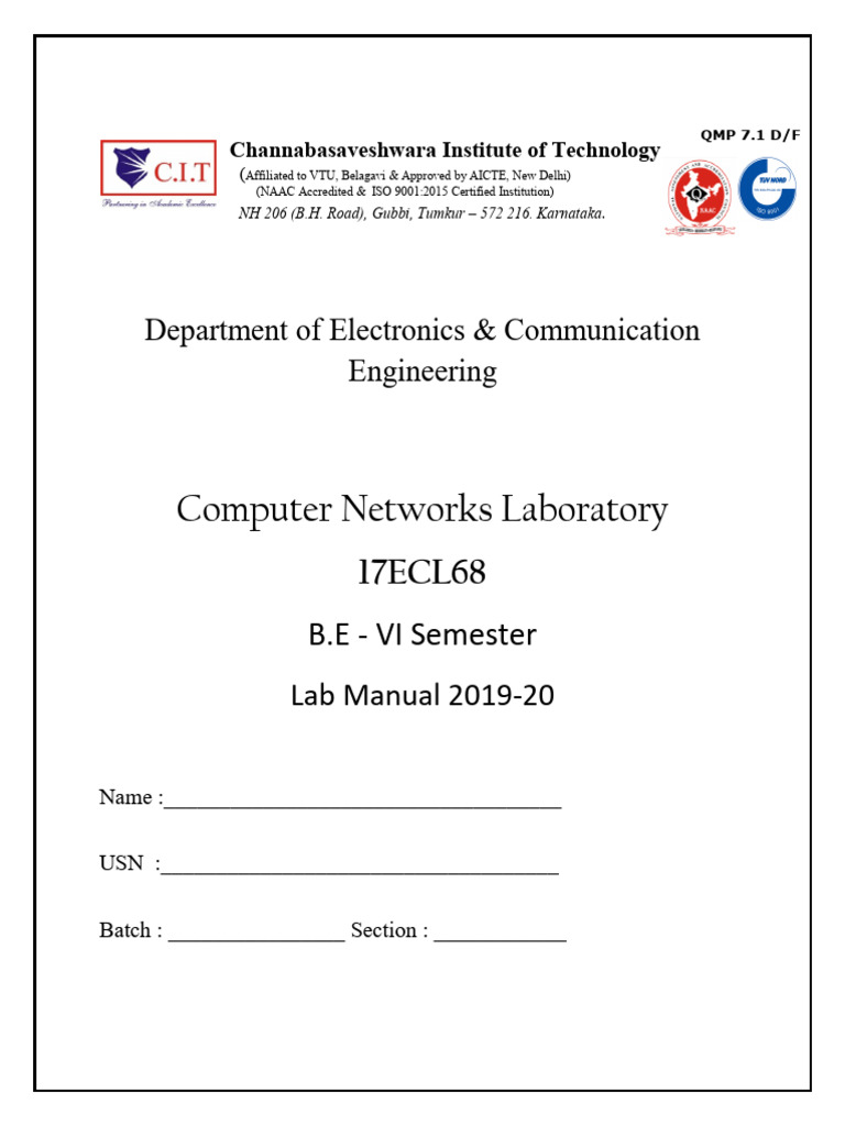 CN Lab 6 Sem | PDF | Computer Network | Routing