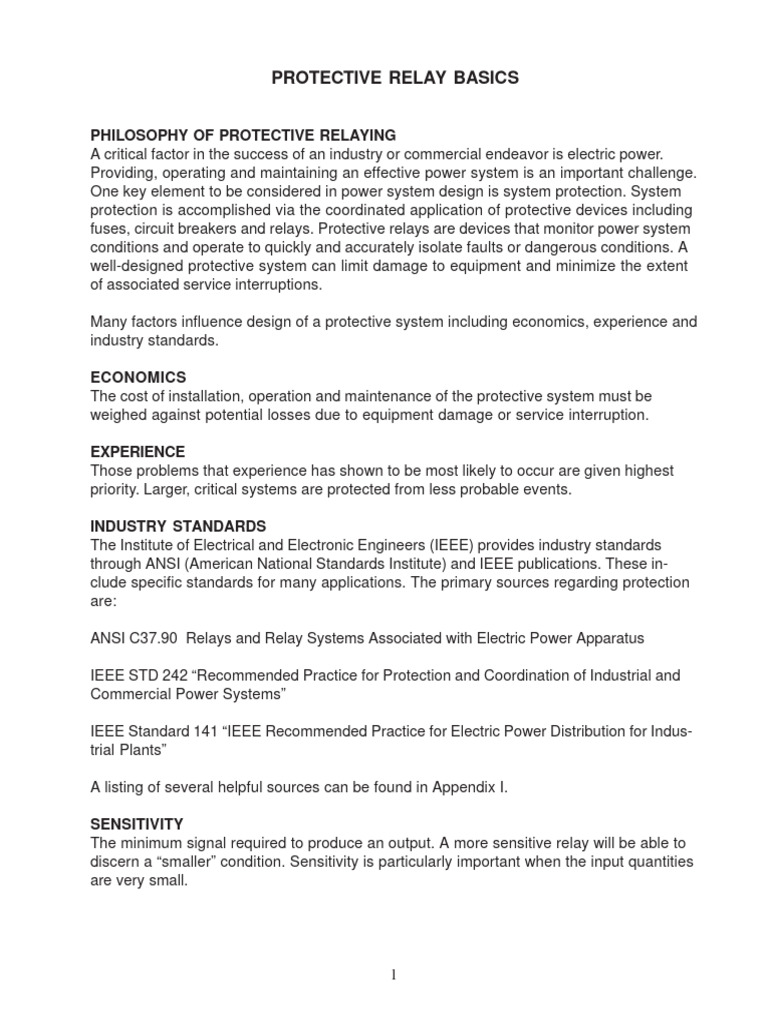 Protective Relay Basics | PDF | Relay | Transformer