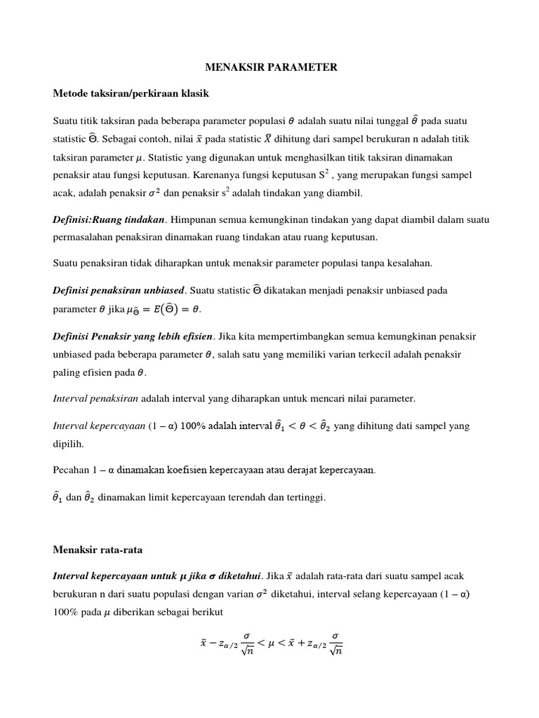 Menaksir Parameter | PDF