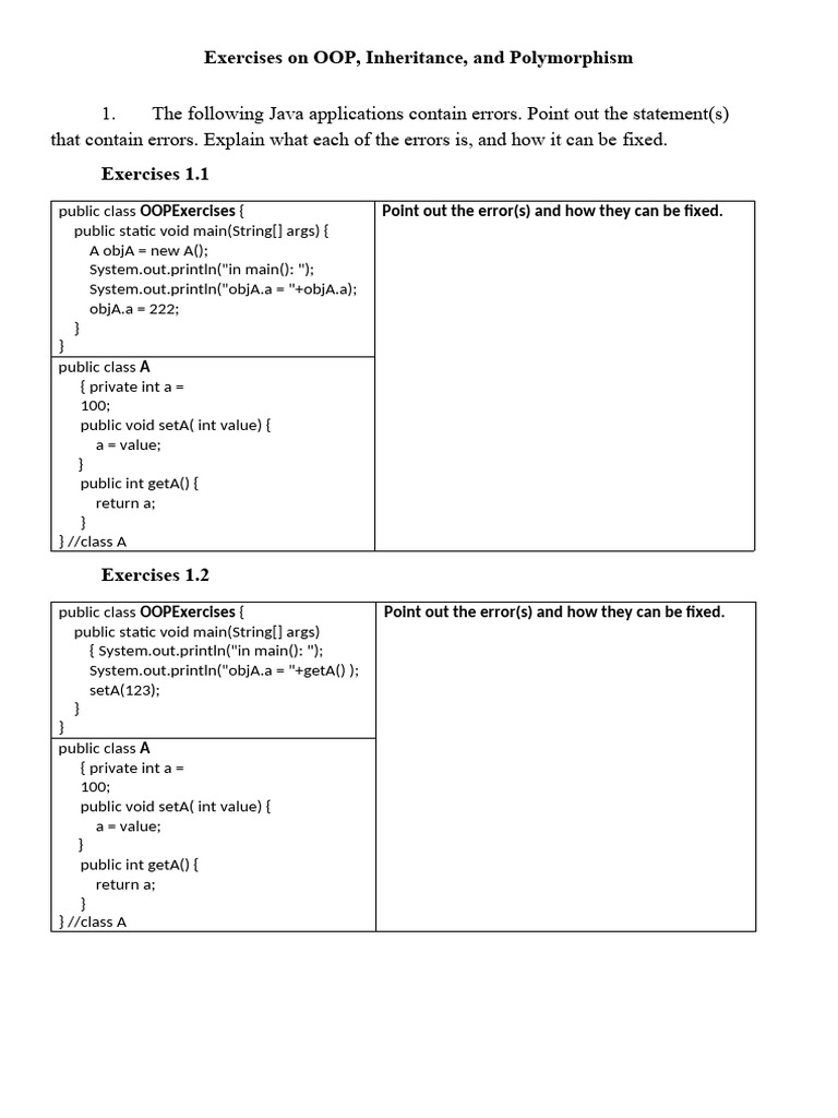 Review Oop Pdf Constructor Object Oriented Programming Programming
