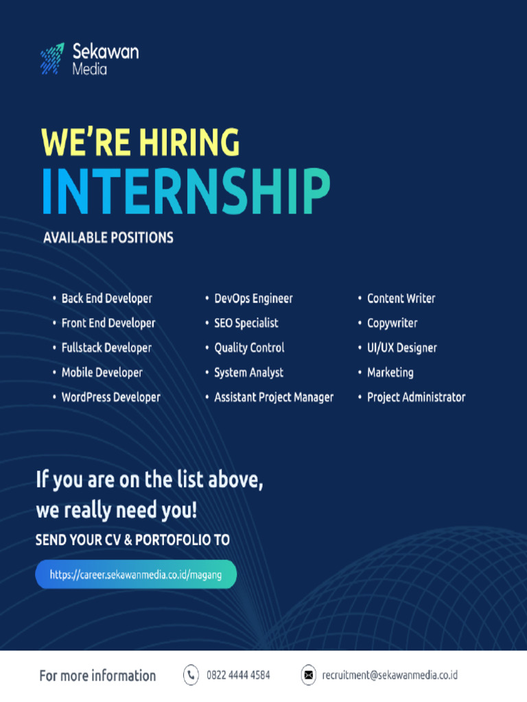 Lowongan Intern Sekawan Media 2023 | PDF