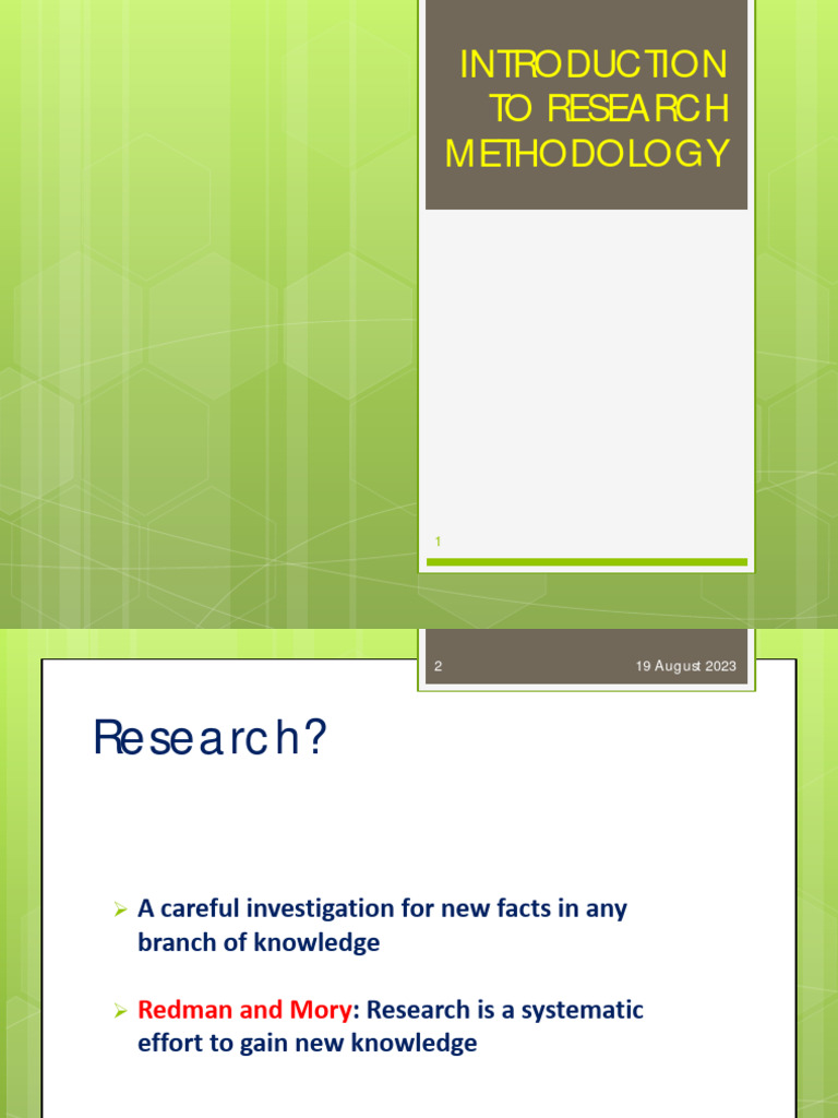 1 Introduction To Research Methodology | PDF