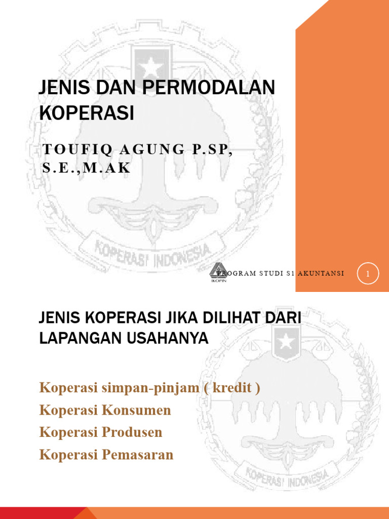 Pertemuan 2 - Jenis Dan Permodalan Koperasi | PDF