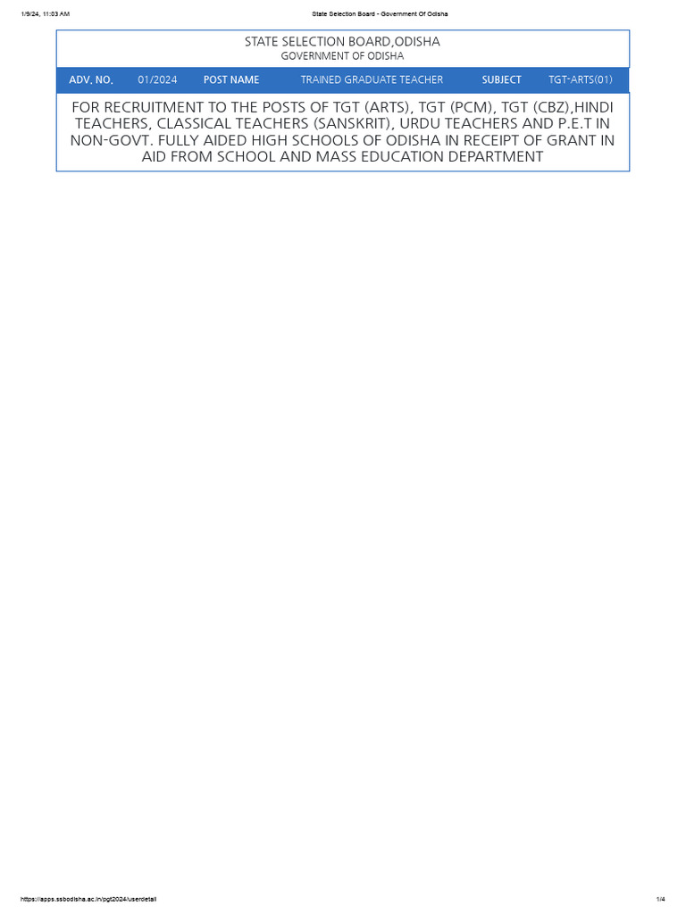 State Selection Board - Government of Odisha Book | PDF | Justice ...