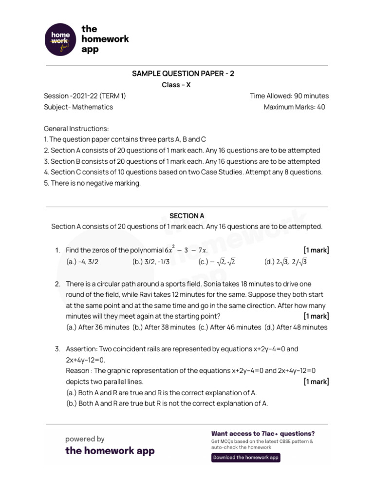 Sample Question Paper - 02-2 | PDF