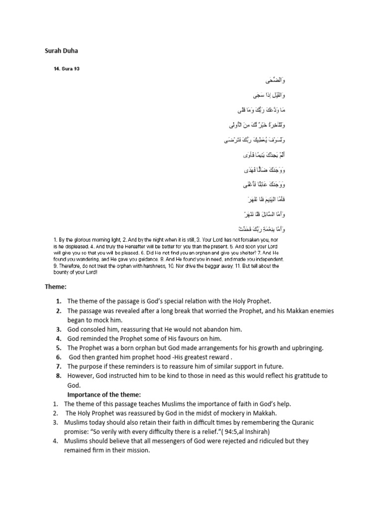 Surah Duha | PDF