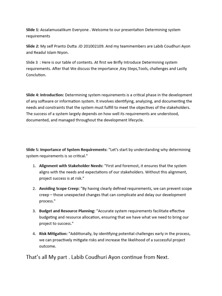 ISD Presentation Script | PDF