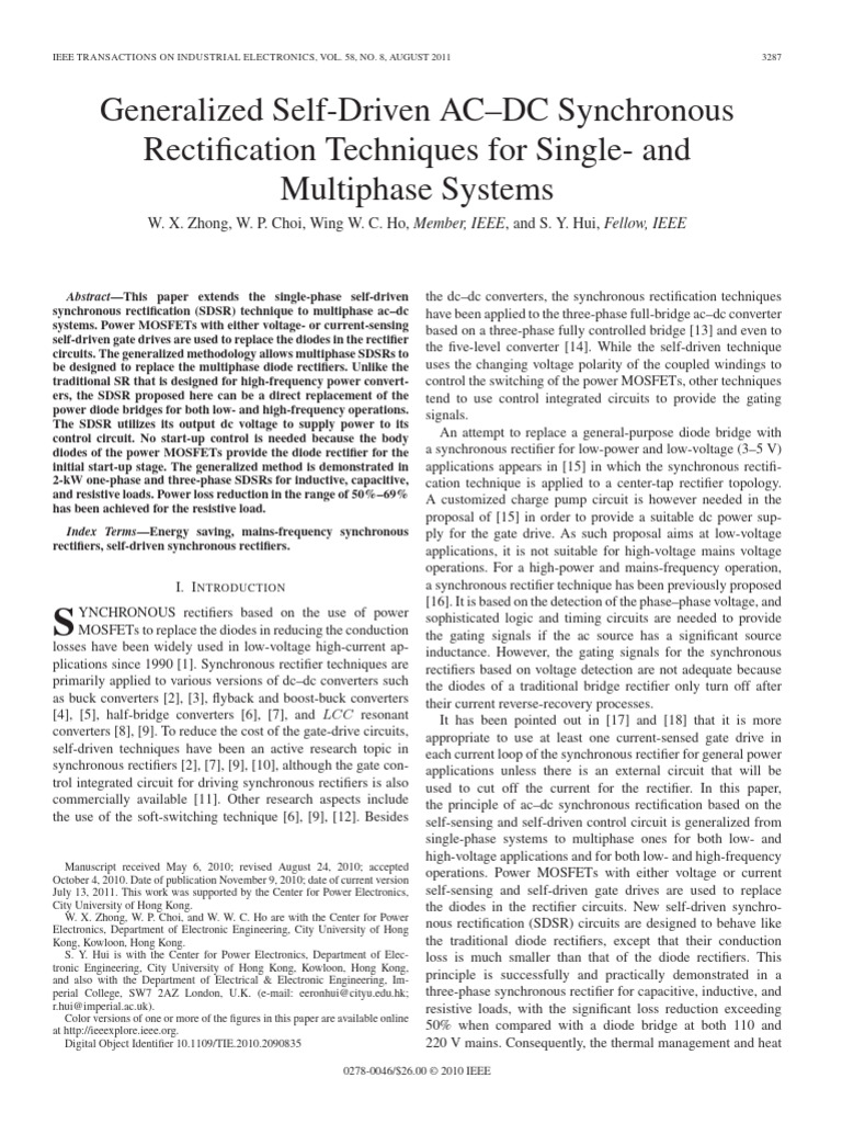 Active Rectification Synchronous | PDF | Rectifier | Diode