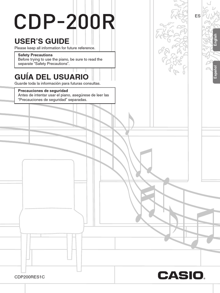 Casio CDP 200r User Manual | PDF | Piano | Pitch (Music)