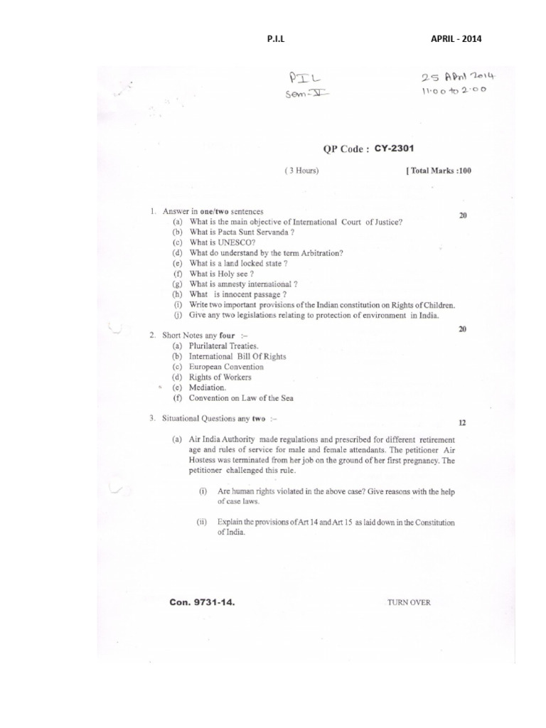 PIL & HR Questions | PDF