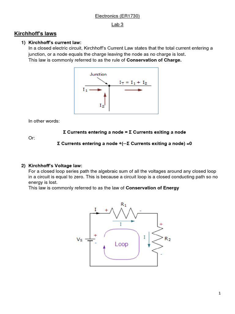 Electronics Lab3 | PDF | Electrical Network | Voltage
