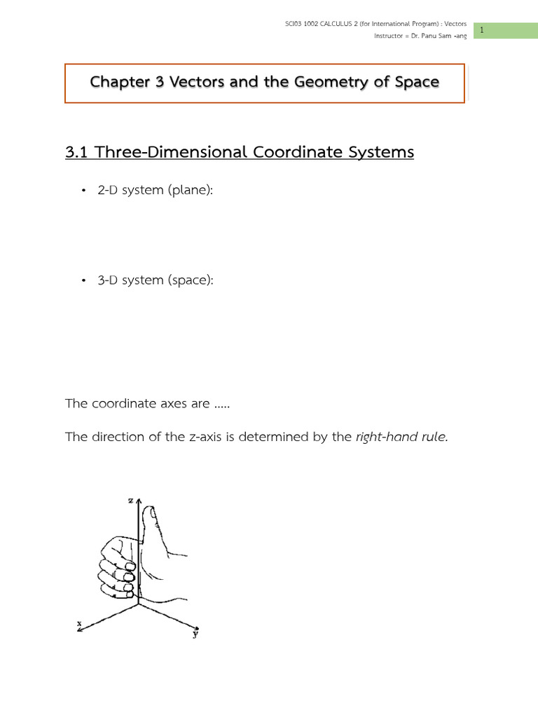 Chapter3 Vectors Part1 | PDF | Cartesian Coordinate System | Vector Space