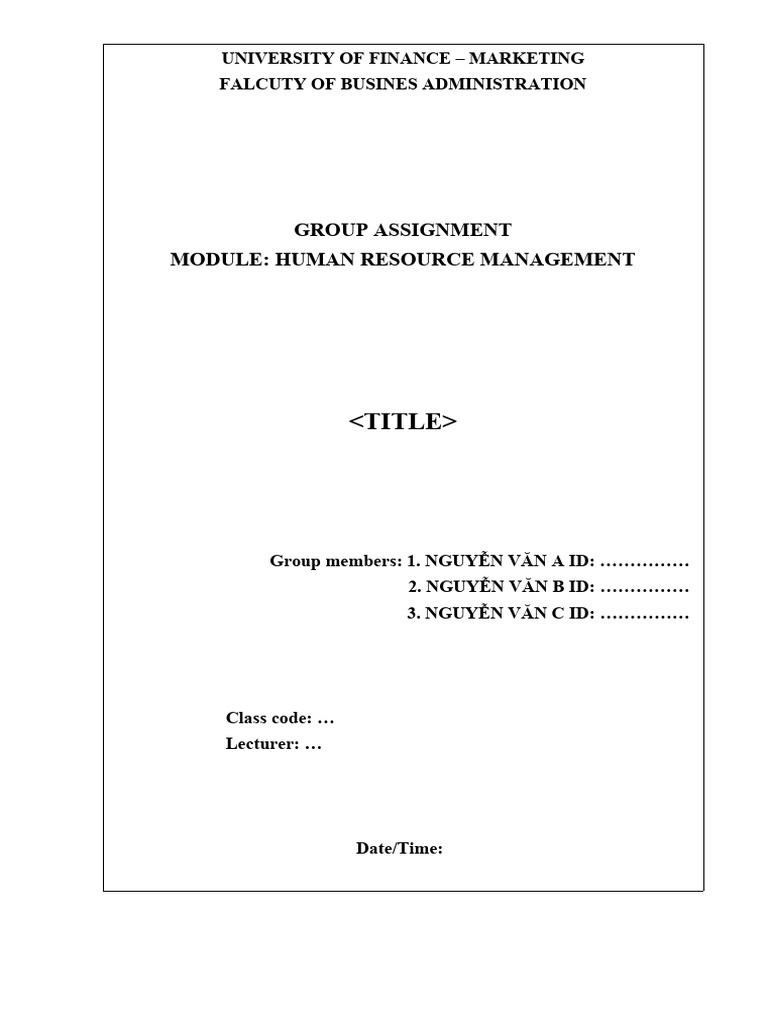 2023 - HK3 - HRM - Final Assignment - Forms | PDF