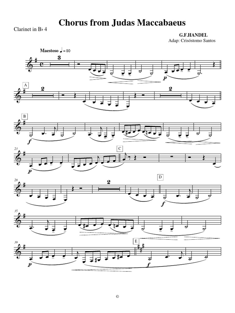 Chorus from Judas Maccabaeus Sheet | PDF