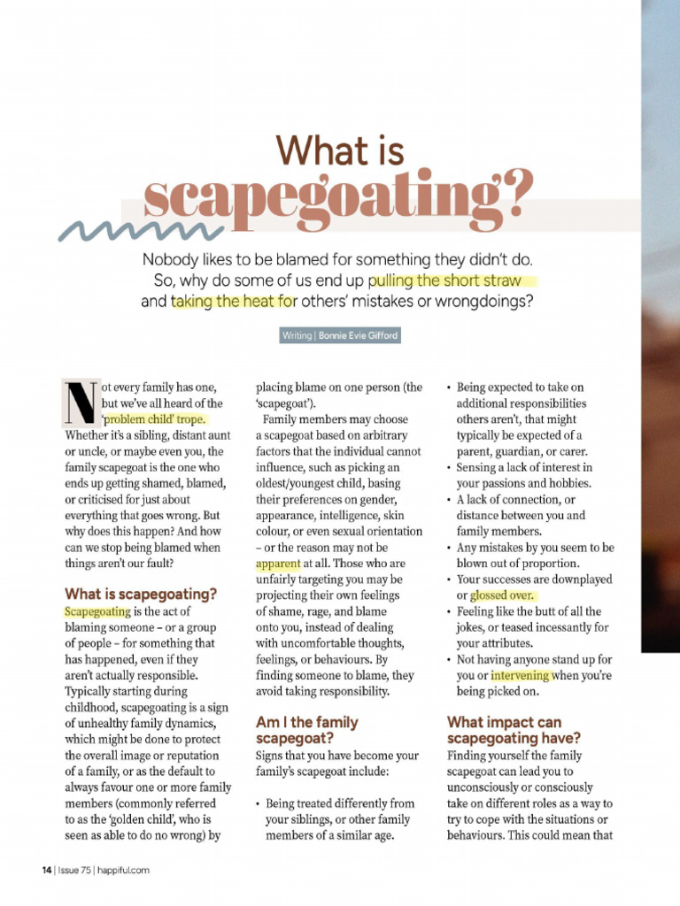 What is scapegoating #cosmoразборы | PDF