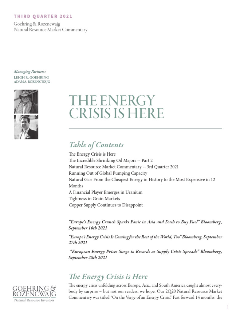 2021.Q3 GR - Market - Commentary | PDF | Opec | 1973 Oil Crisis 2021.Q3 GR - Market - Commentary | PDF | Opec | 1973 Oil Crisis