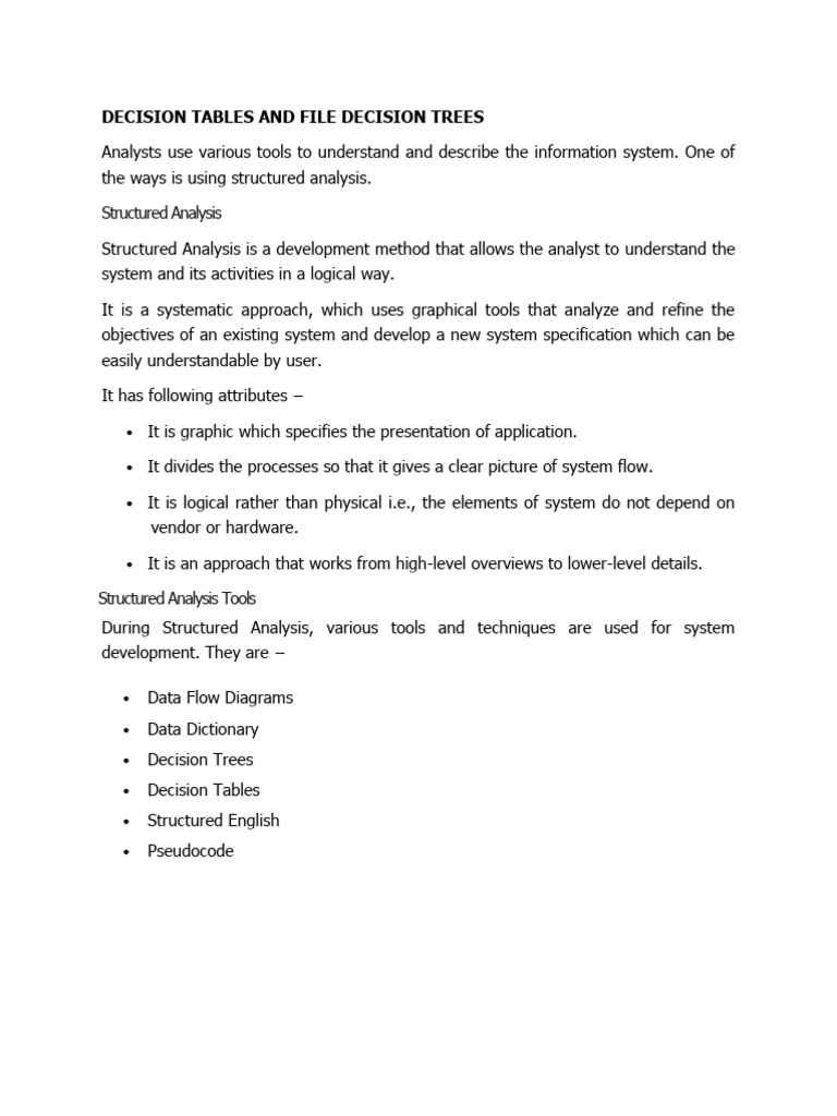 Structured Analysis Tools Guide | PDF