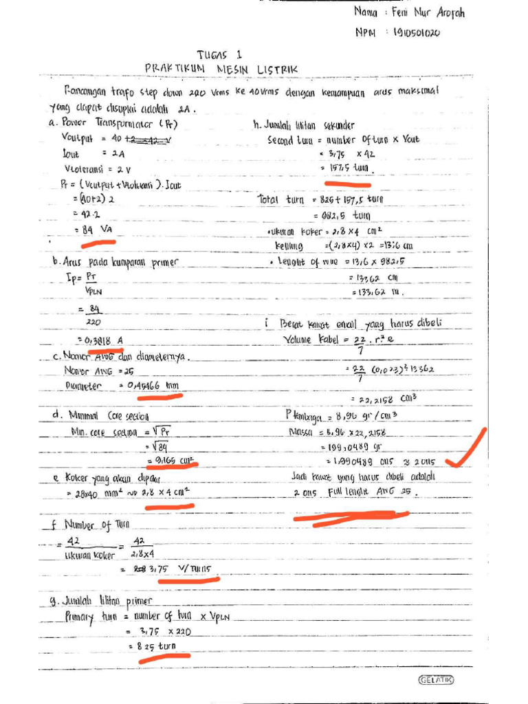 perhitungan trafo | PDF