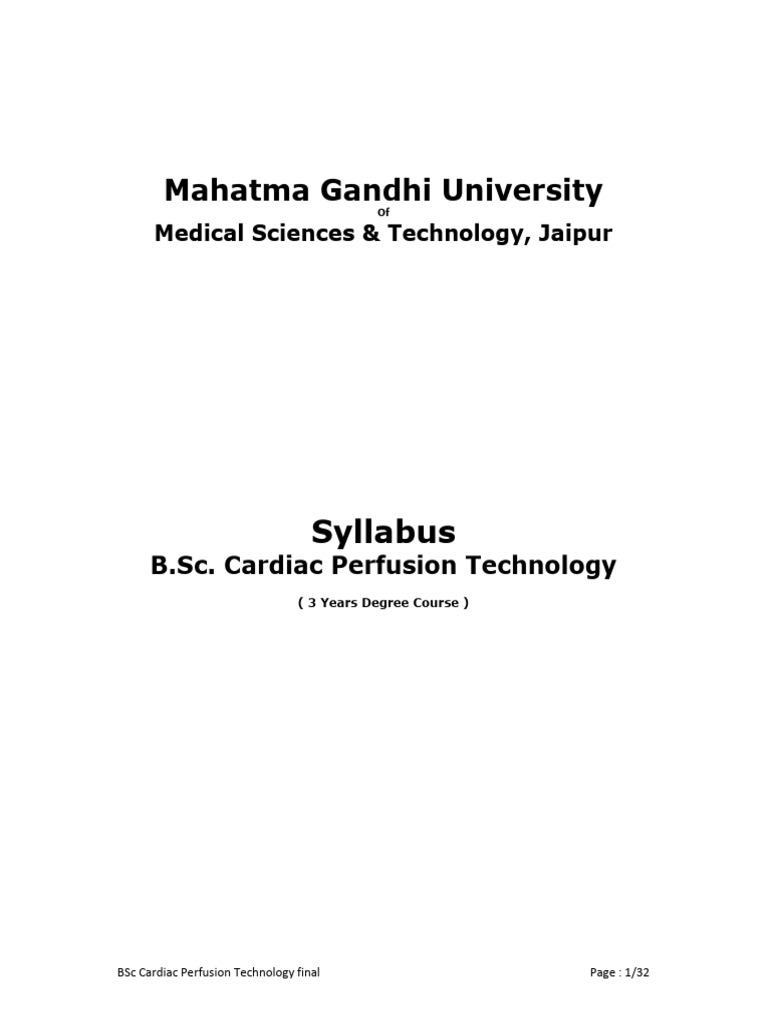B.Sc. Cardiac Perfusion Technology Final | PDF | Metabolism | Heart
