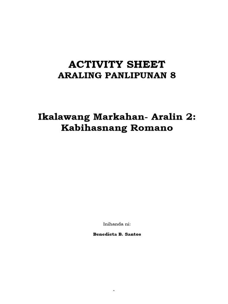 ACTIVITY SHEET 2 - AAwnS0z | PDF