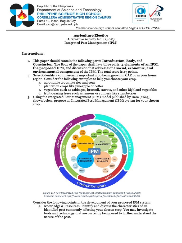 Integrated Pest Management Scoring Rubric | PDF