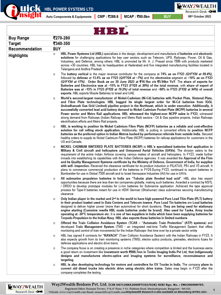HBL RR061020233205e | PDF | Electric Vehicle | Solar Power