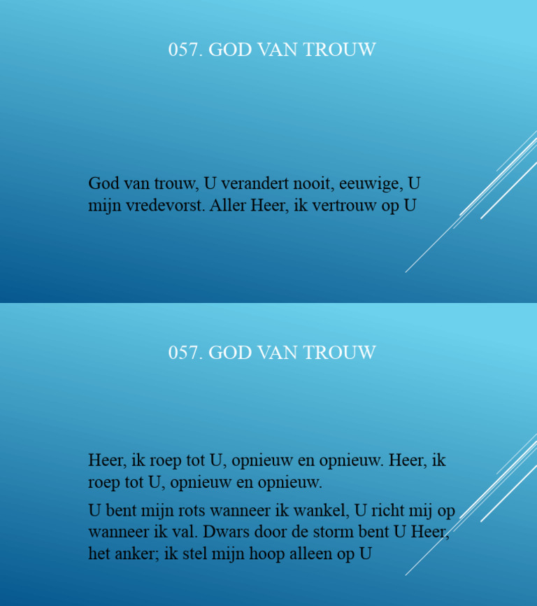 057 God Van Trouw | PDF
