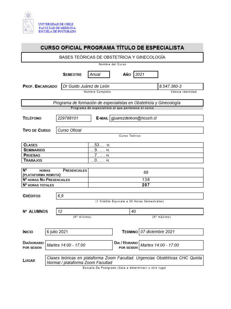 Programa Curso 2021 | PDF