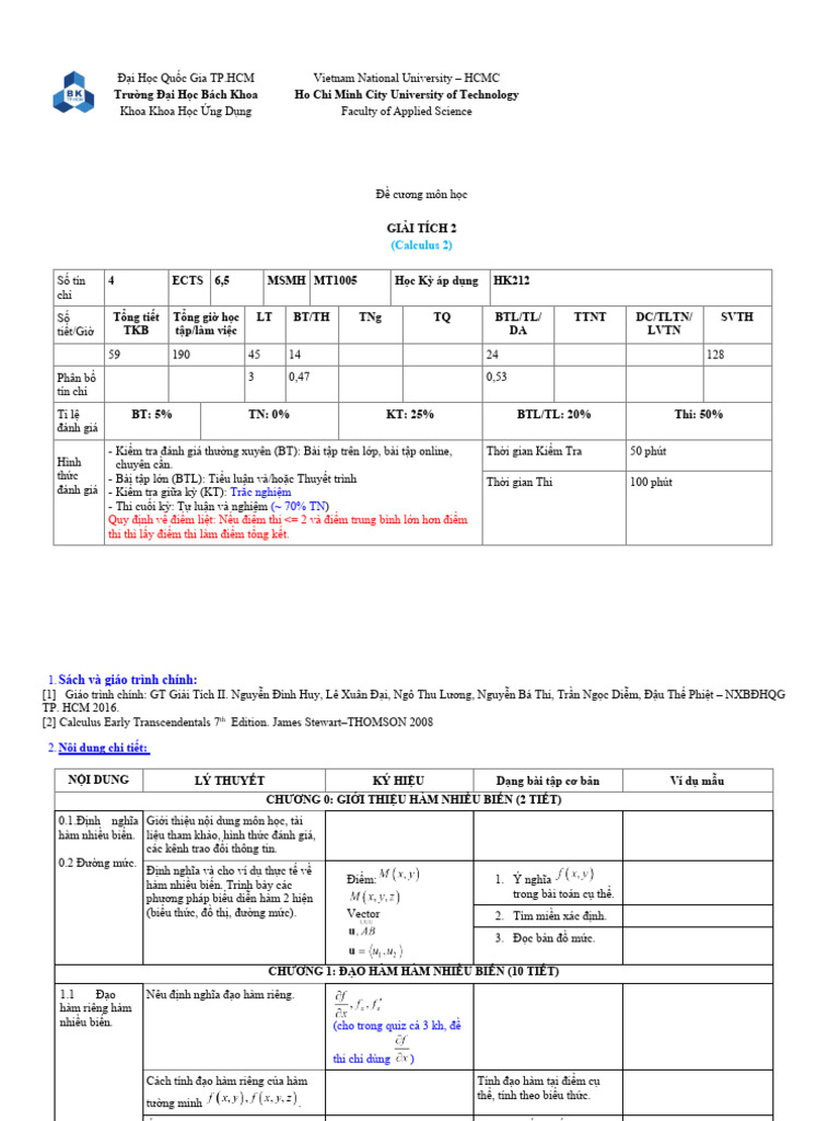Giai Tich 2 HK222 | PDF