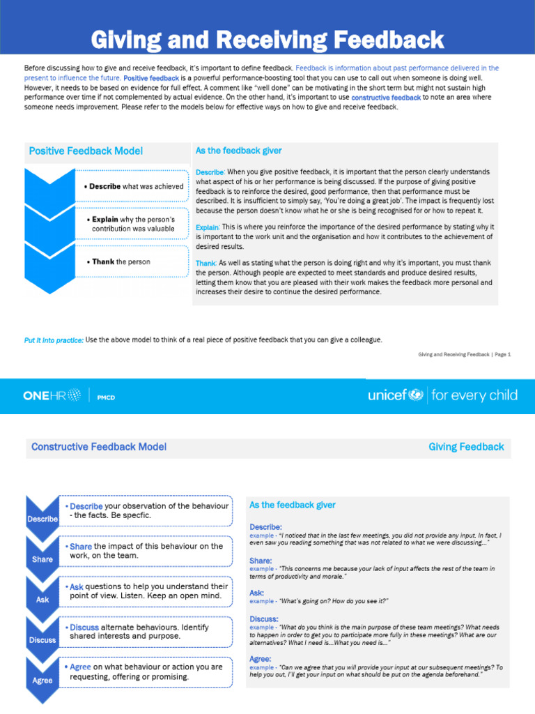 Effective Feedback Techniques | PDF | Career & Growth