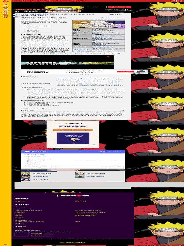 Astre de Rikudô Naruto Wiki Fandom 2 | PDF | Anime et manga