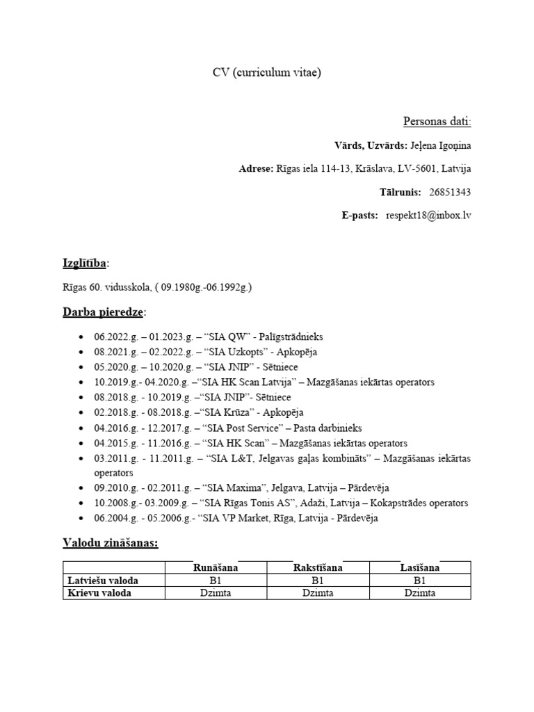 CV Modified - 23y | PDF