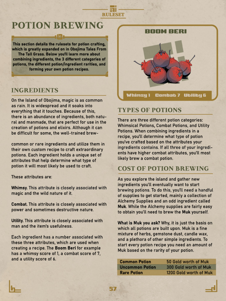 Potion Brewing Master | PDF