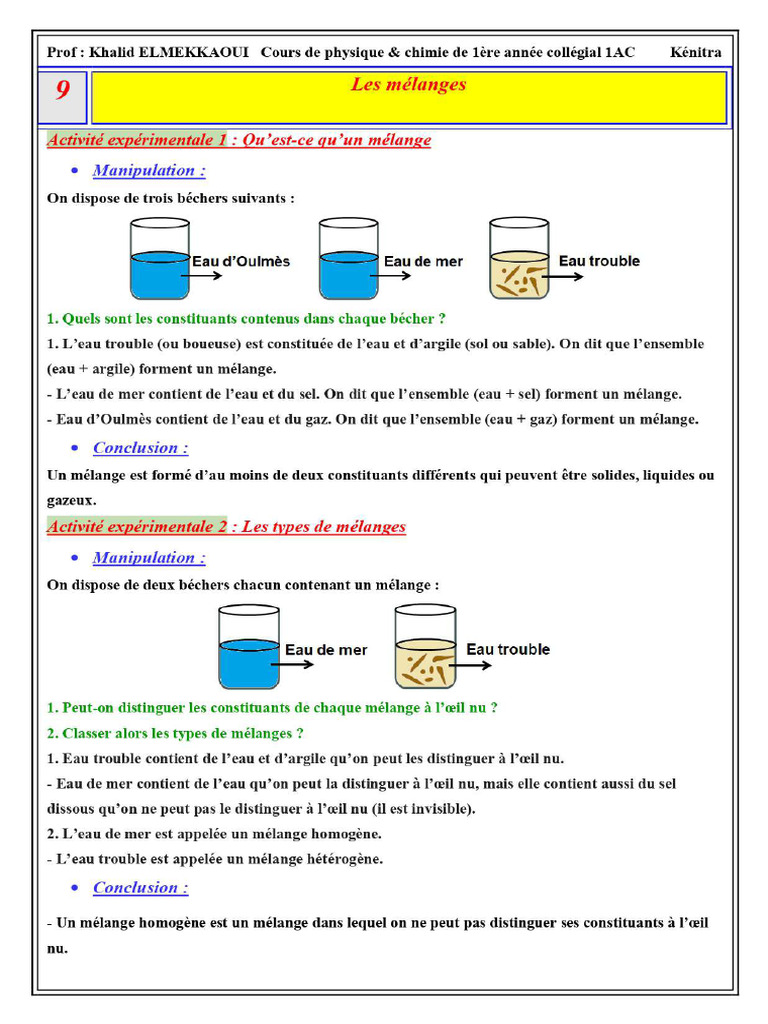 9 Les Mélanges | PDF