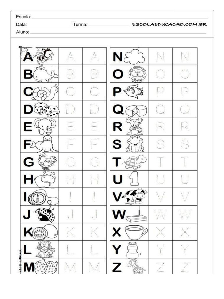 Aula 3 Escrita Alfabeto Pdf