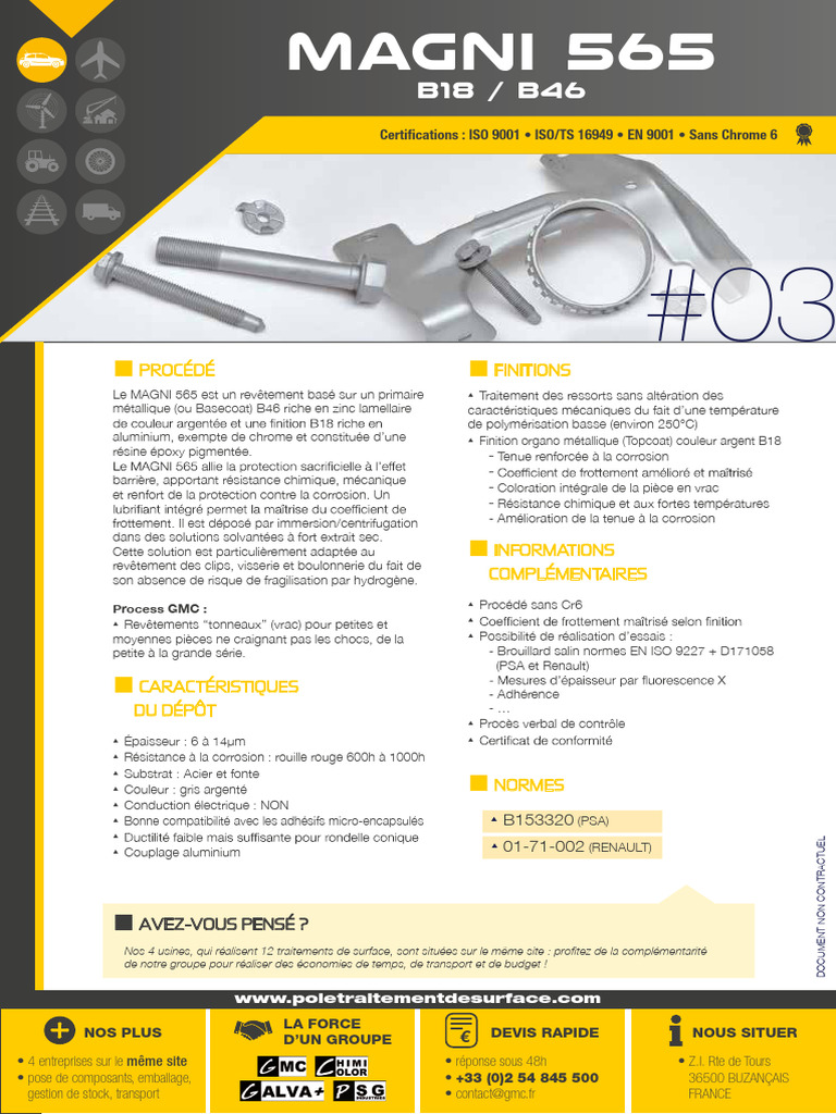 Fiche03 MAGNI 565 | PDF