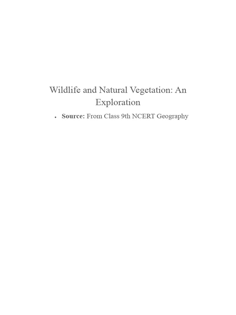 GEOGRAPHY HOLIDAY HOMEWORK PPT | PDF | Conservation Biology | Biodiversity