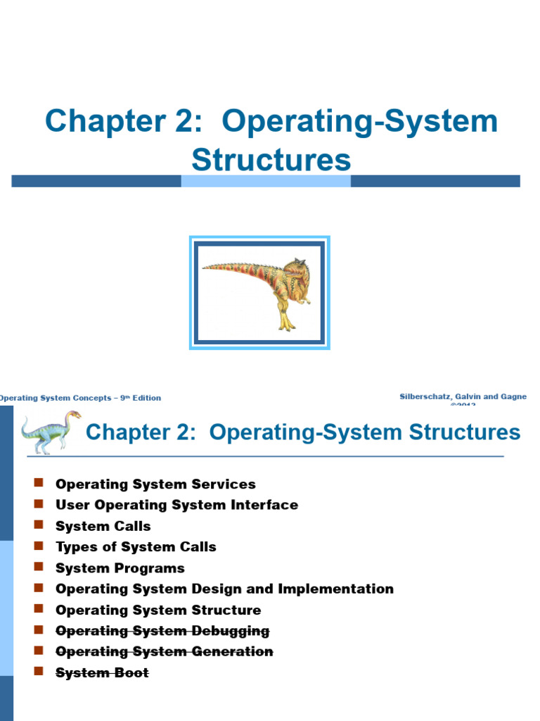 Ch2 - Operating System Structures | PDF | Operating System | Graphical User Interfaces