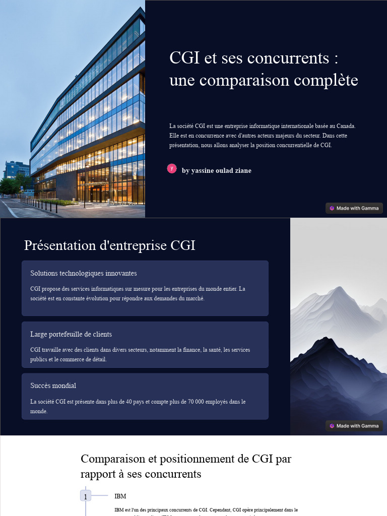 CGI Et Ses Concurrents Une Comparaison Complete | PDF | Cloud computing | Informatique