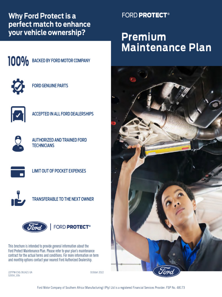 Ford Protect Premium Maintenance Plan Guide | PDF | Belt (Mechanical ...