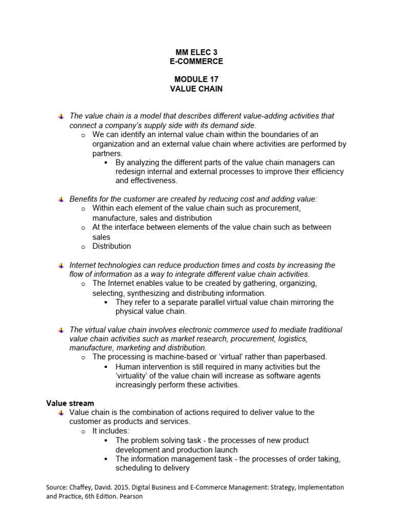 Value Chain | PDF | Value Chain | Supply Chain