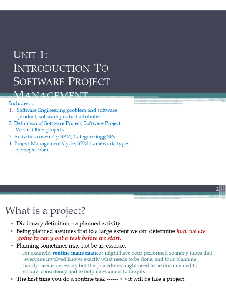 Final Unit 1.1 Software Project Management (Unit 1) | PDF | Project Management | Software