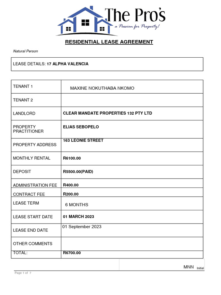 Residential Lease Guide | PDF | Lease | Landlord
