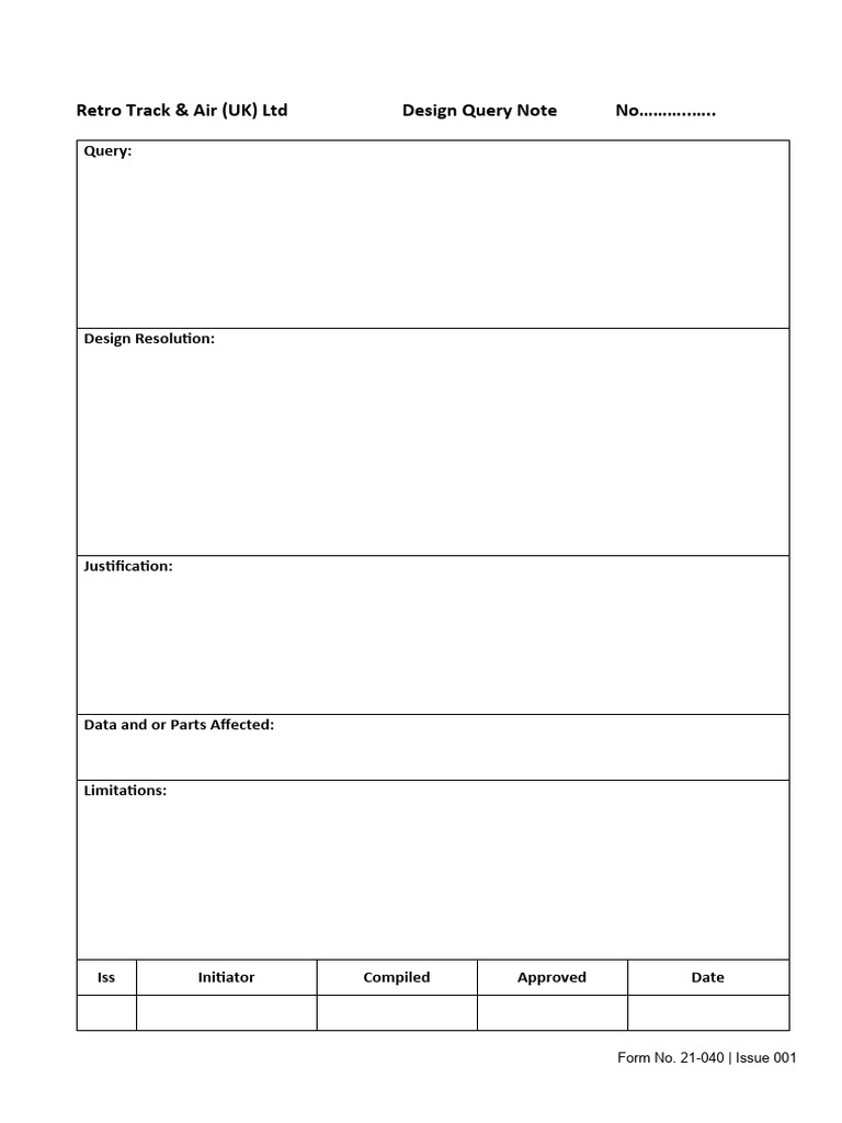 21 040 Design Query Note Pdf 