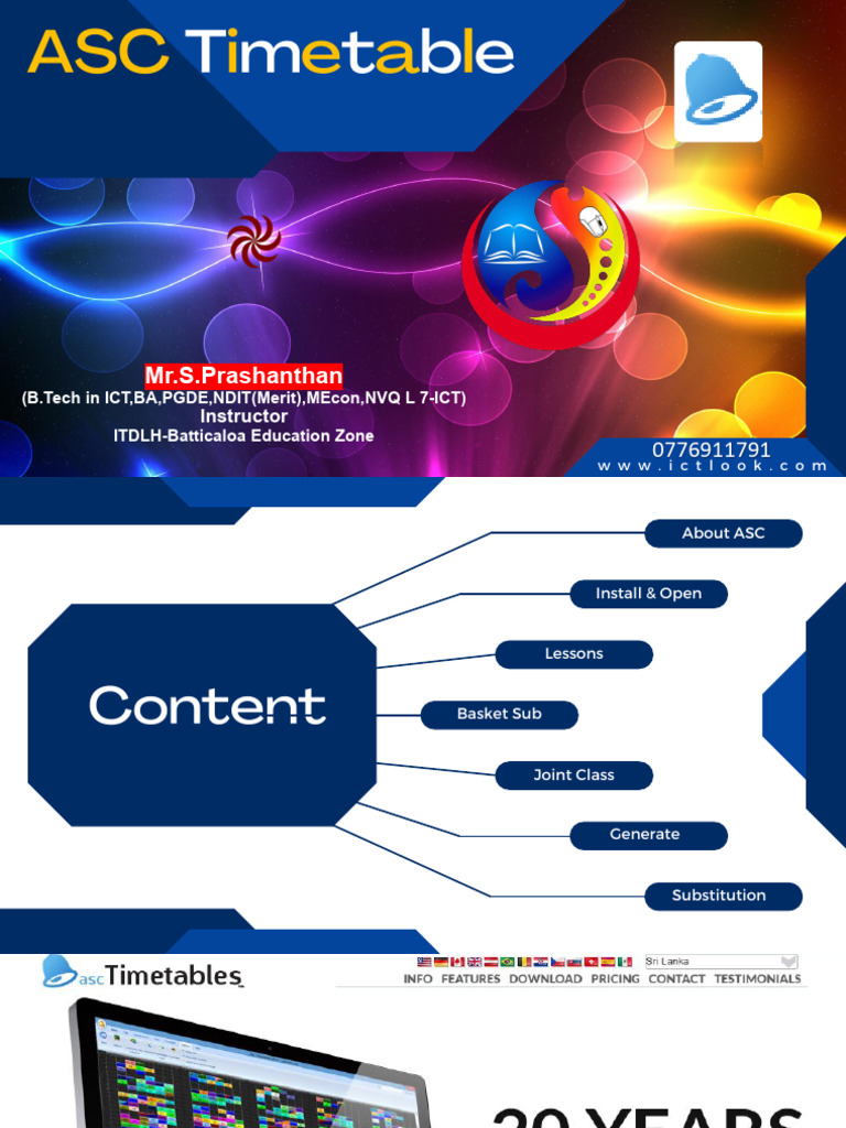 ASC Timetable by S Prashanthan | PDF | Computing