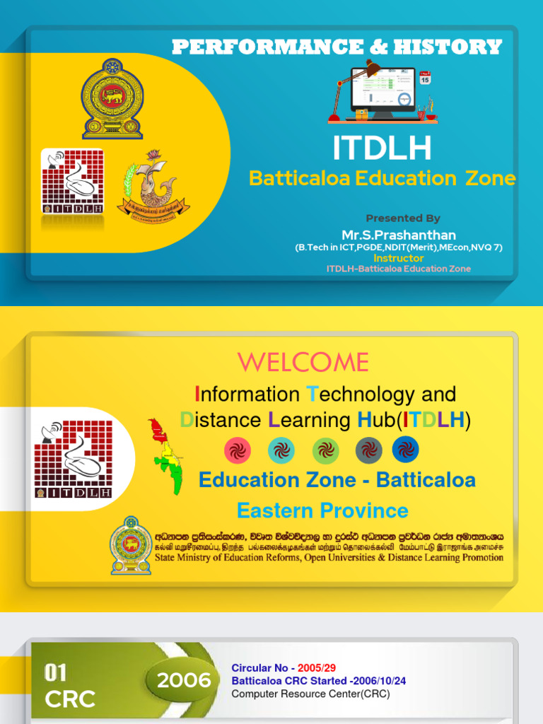 ITDLH Batticaloa Education Zone History 2008 To 2023 | PDF