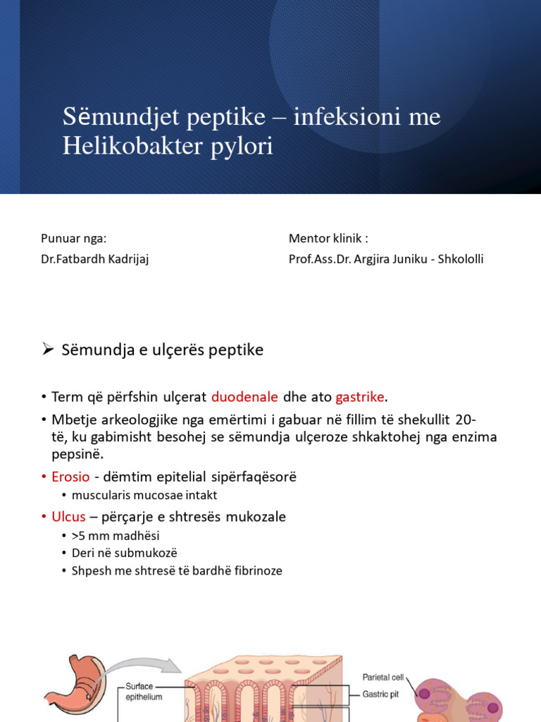 Semundjet Peptike - Infeksioni Me H Pylori | PDF