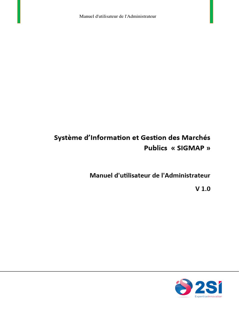 Manuel Administrateur SIGMAP 2025 | PDF | Workflow | Informatique