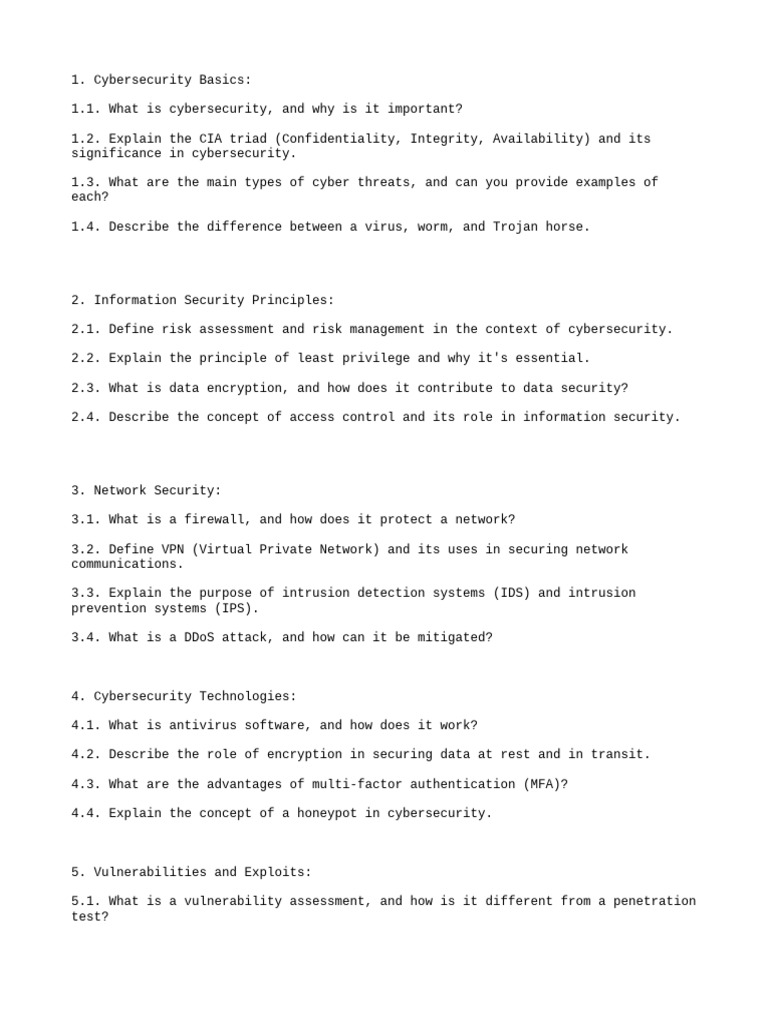 Cyber Security Interview Preparation | PDF | Computer Security | Security