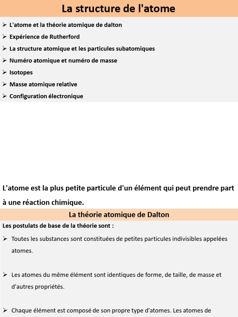 La Structure de L'atome | PDF